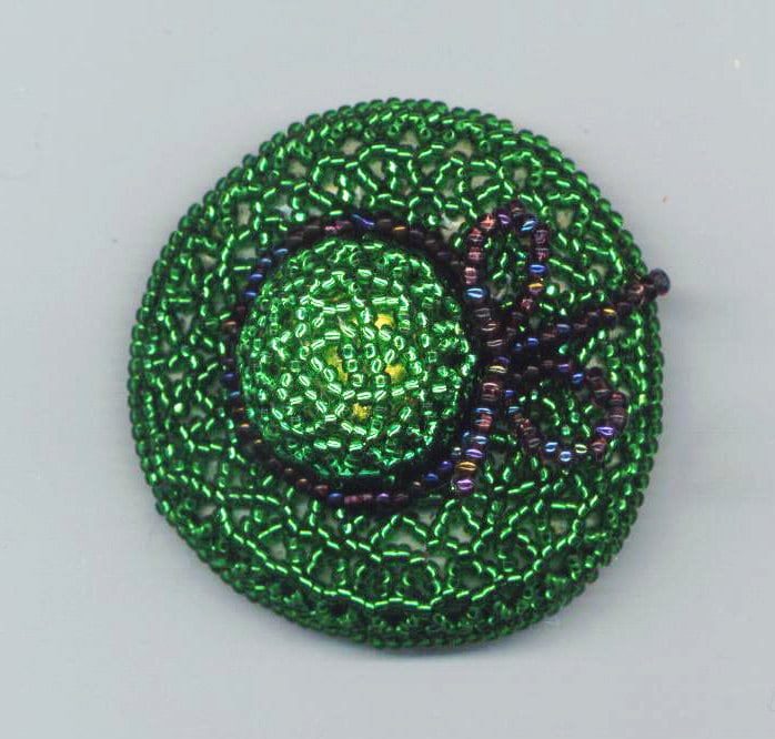 PDF File Tutorial . DIY Download .green Hat Brooch. Beadwoven - Etsy