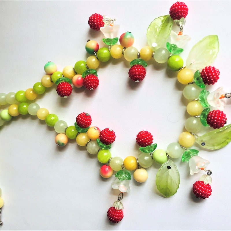 Red Berry Necklace - Etsy