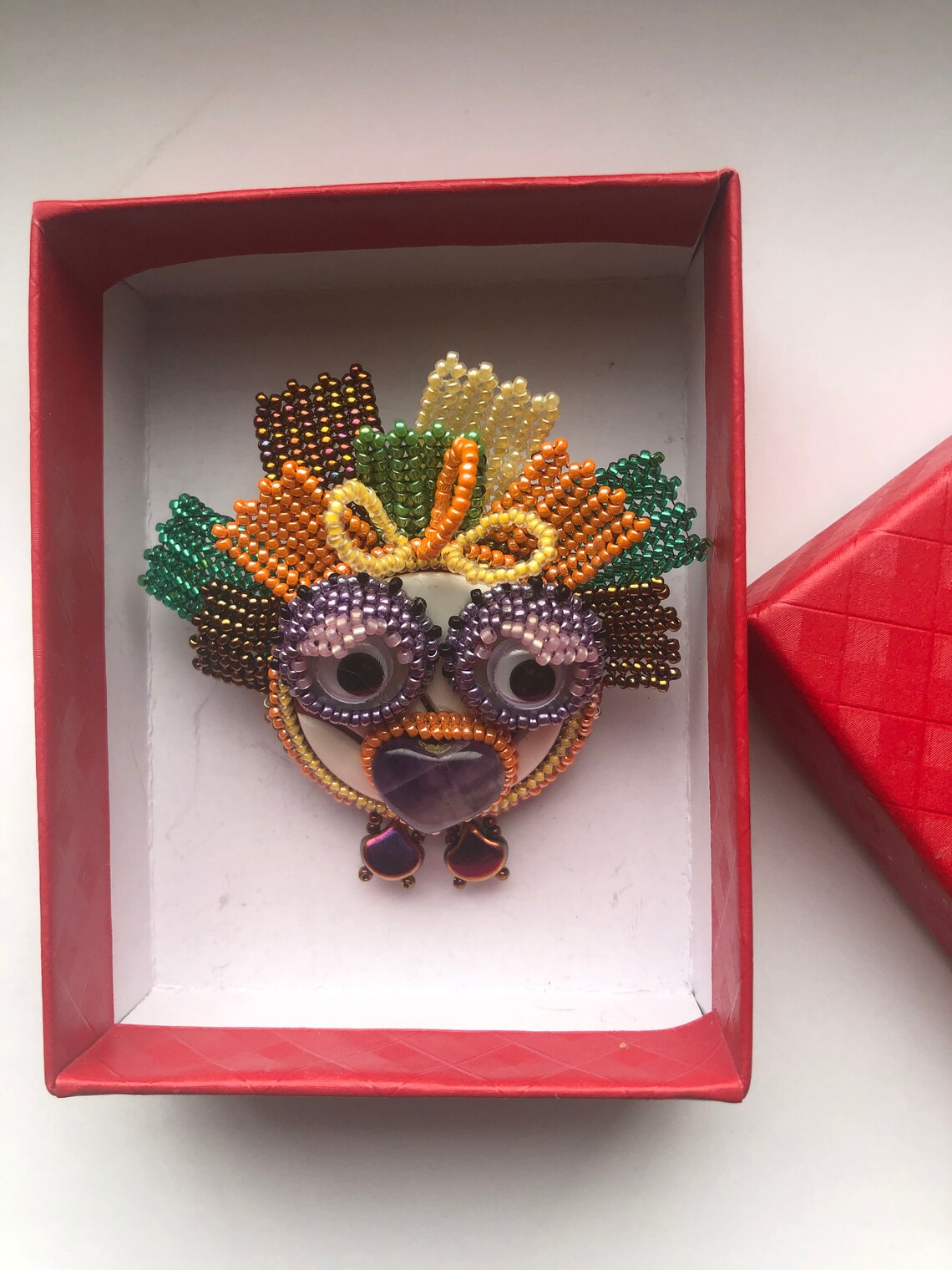 Thanksgiving Turkey Whimsical Turkey Face Brooch Beadwoven - Etsy