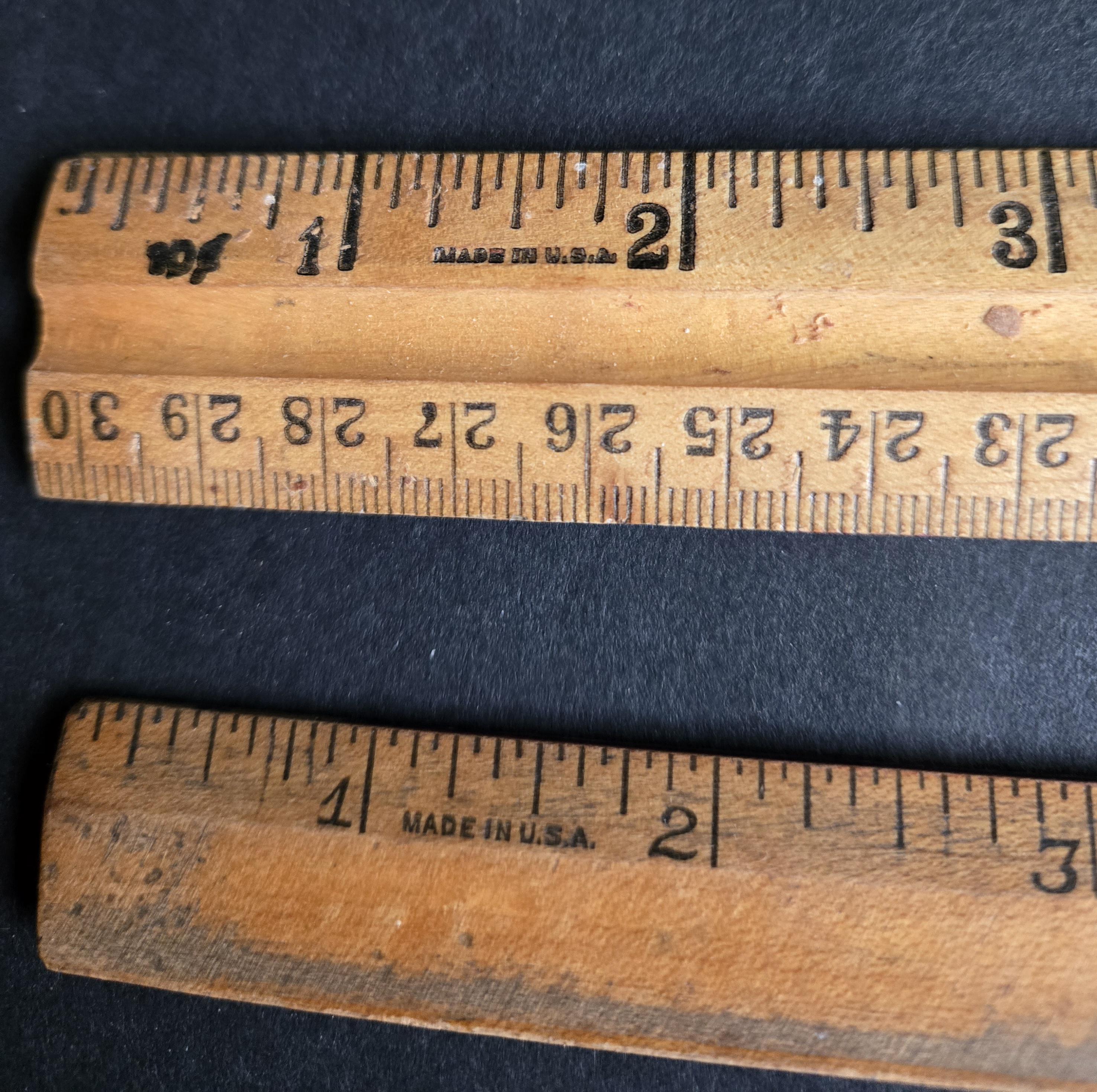 Lot of 6 Vintage Wooden School Rulers 12" Rustic Primitive - Etsy