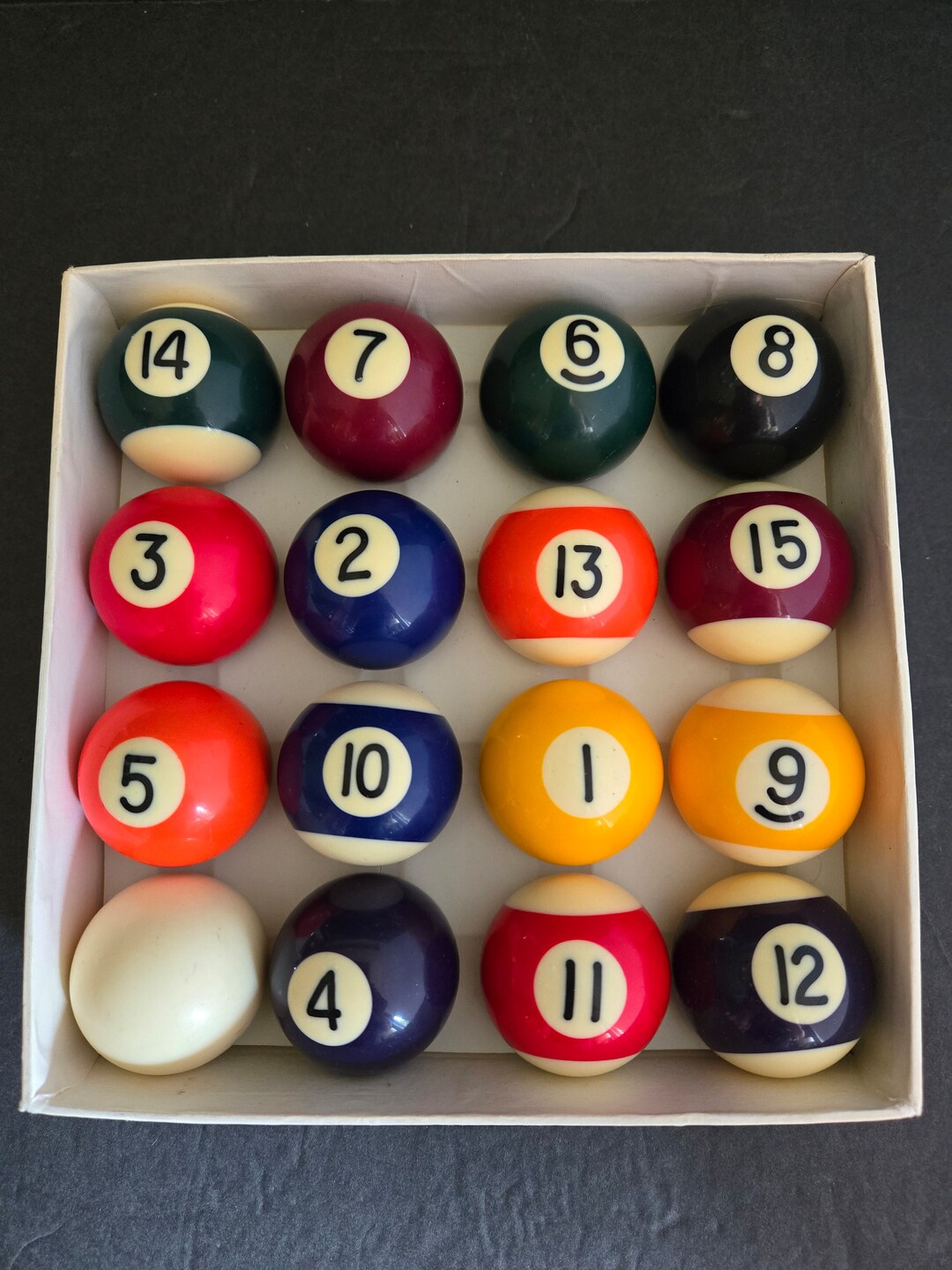 Set of 16 Vintage Miniature Pool Balls - Etsy