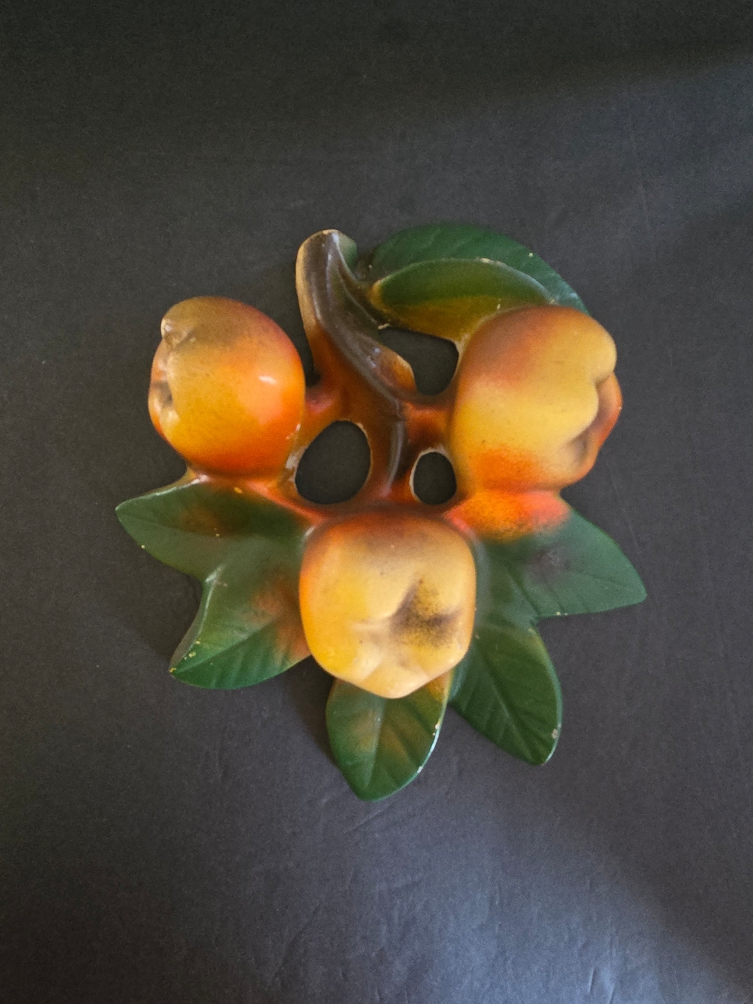 Vintage Midcentury Chalkware Fruit Wall Hanging - Etsy