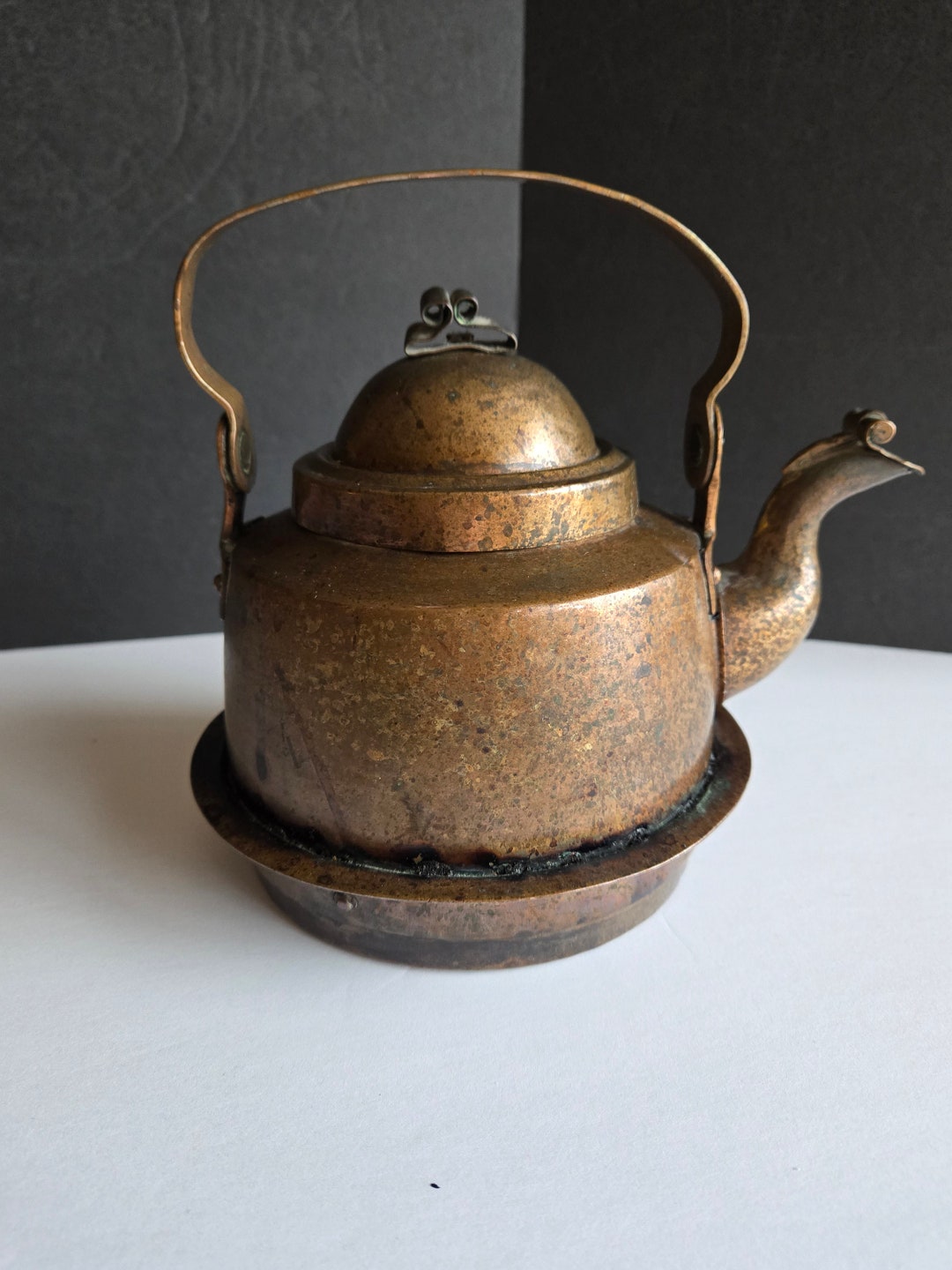 Antique Swedish Style Copper Teapot Rustic Patina Primitive - Etsy