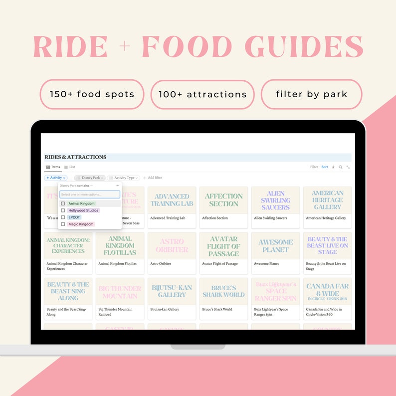 Notion Template | WDW Planner & Guide - Etsy