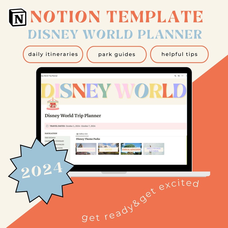 Notion Template | WDW Planner & Guide - Etsy