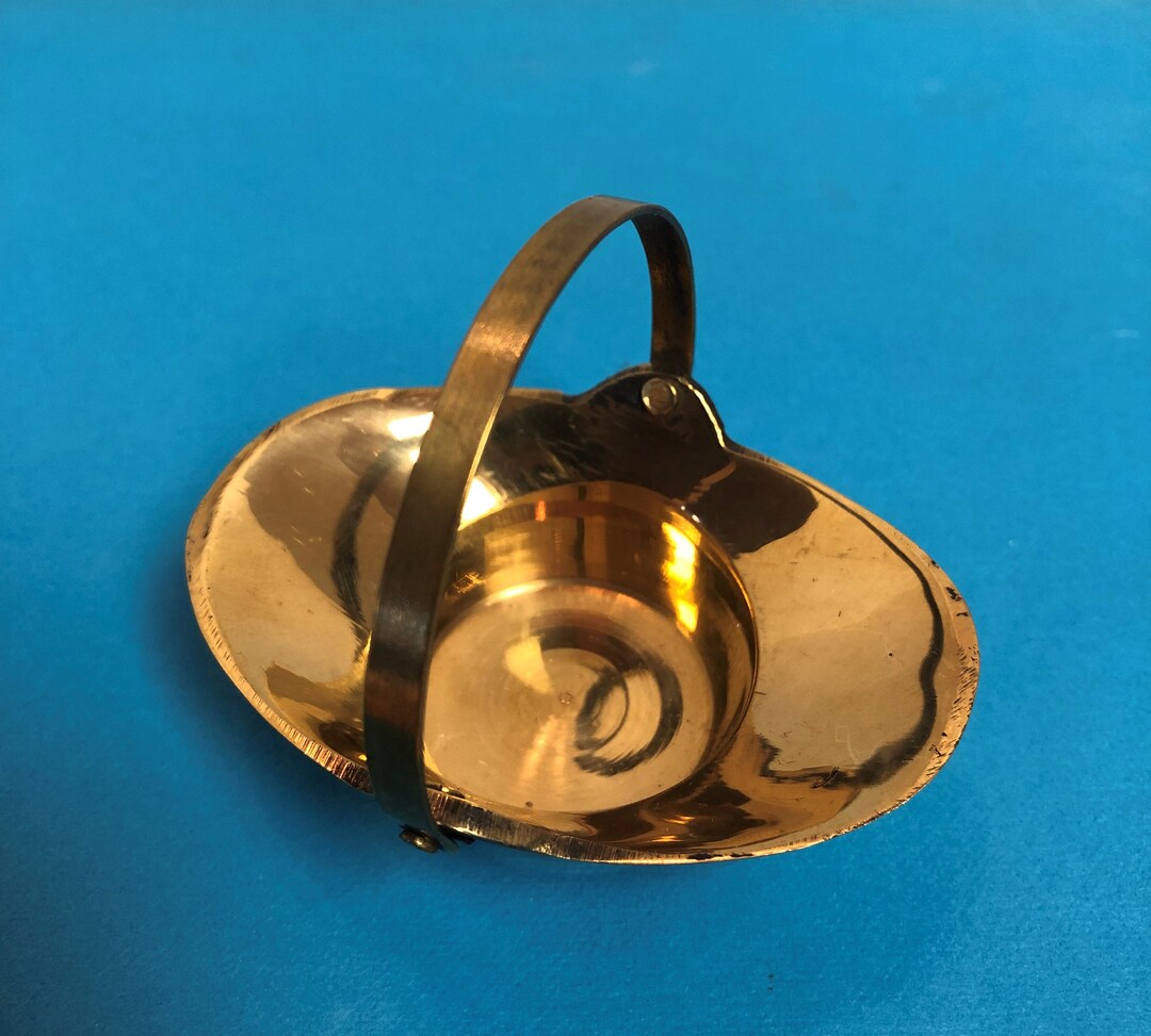 Mini Solid Brass Basket - Etsy