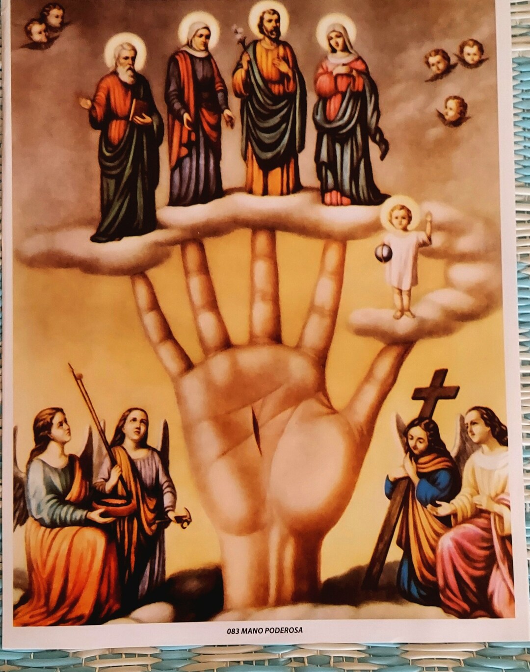 La Mano Poderosa 8x11 Image Powerful Hand Lwa Lithograph Espiritismo ...