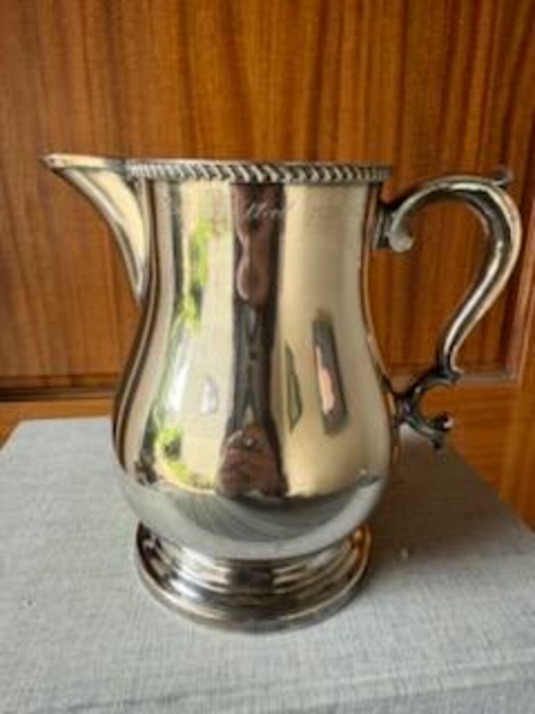 Vintage Poole Silver Plate Pitcher – Engraved Capitol Steel, 1928-1953 ...