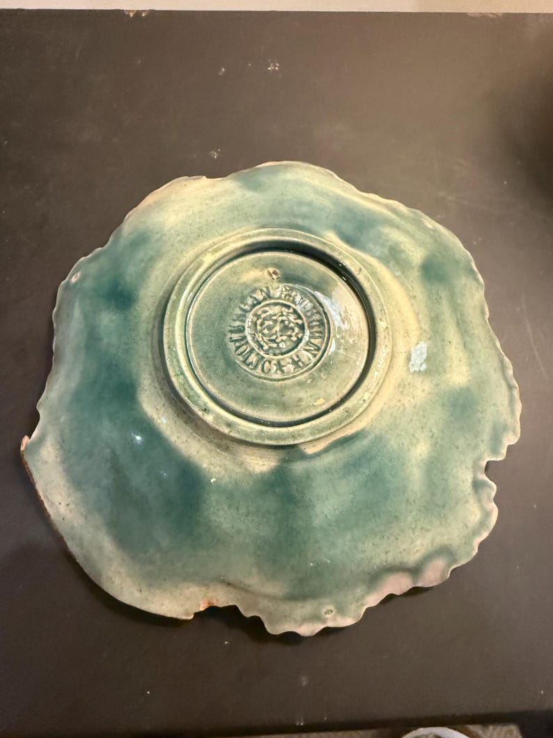 Antique 19th Century Griffin, Smith & Hill Etruscan Majolica Oak Leaf Tray – Marked – 8 ...