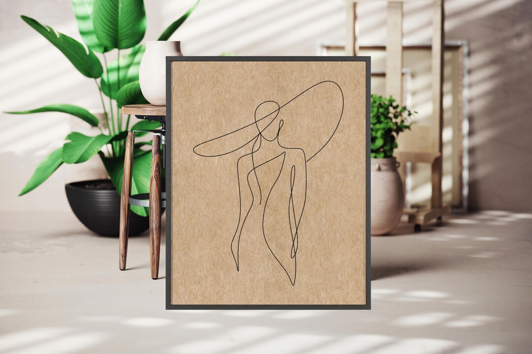 Abstract Line Art Woman Print | Minimal Female Figure | Contemporary ...