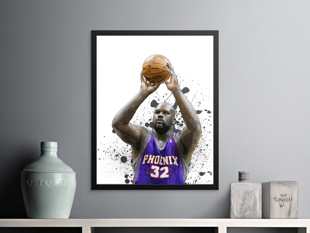 Shaquille O'neal Phoenix Suns Basketball Art Print, Digital Download ...
