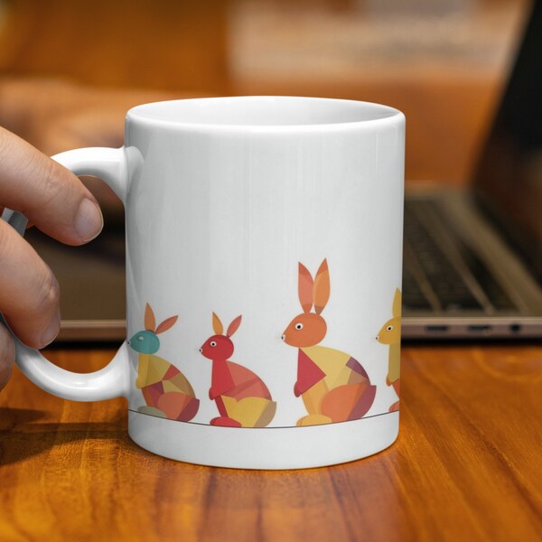 Geometric Rabbit - Etsy