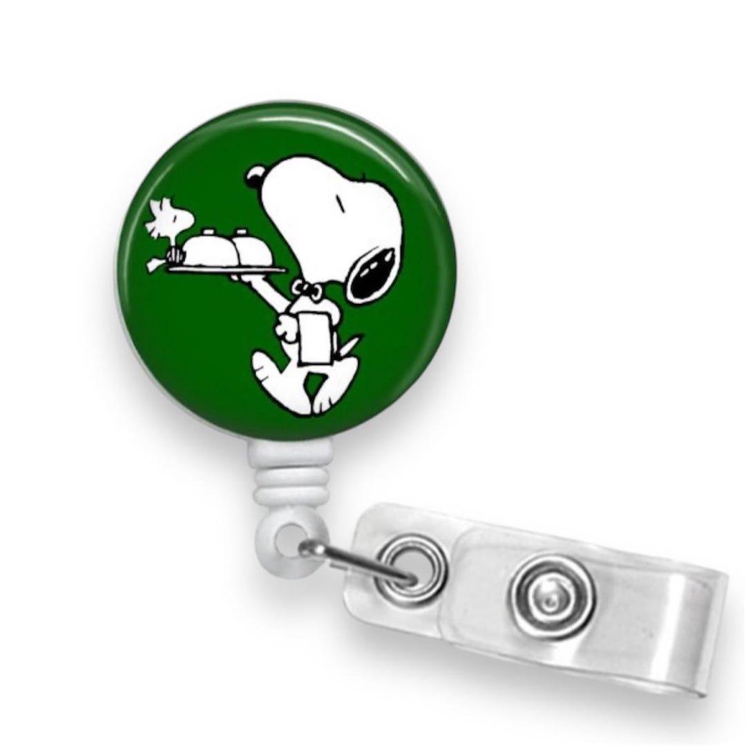 Waiter Server Snoopy Retractable Badge Reel, Badge Holder, ID Badge ...