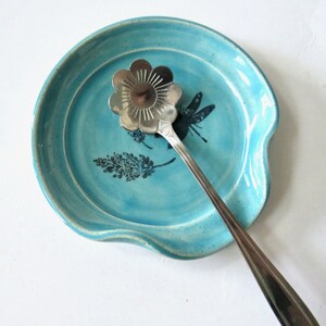 Small Spoon Rest, Dragonfly, Circular Ceramic Dish, Handmade - Etsy
