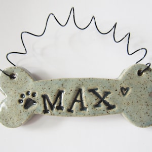 Personalized Dog Bone Ornament: Custom Clay Bauble - Etsy