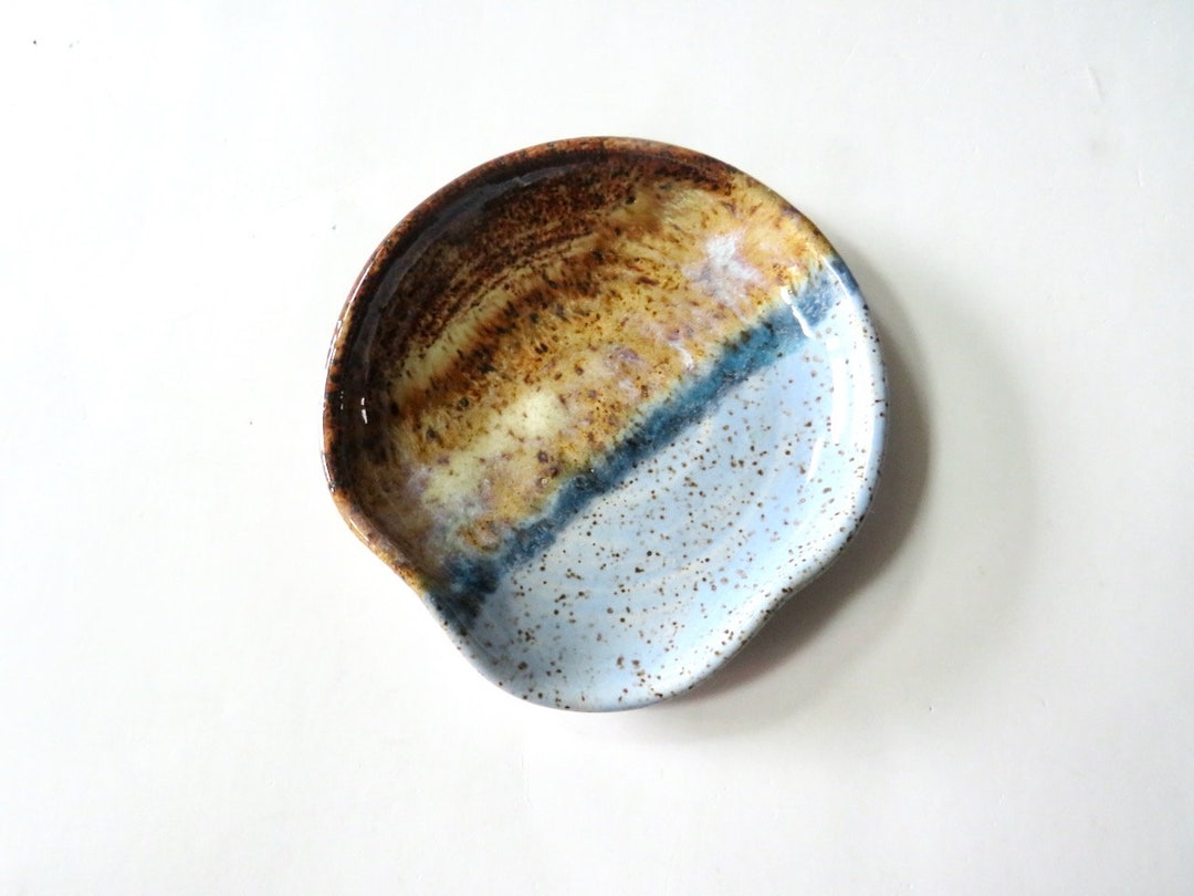 Layered Colors Spoon Rest, Wheel Thrown Stoneware, Blue, Periwinkle ...