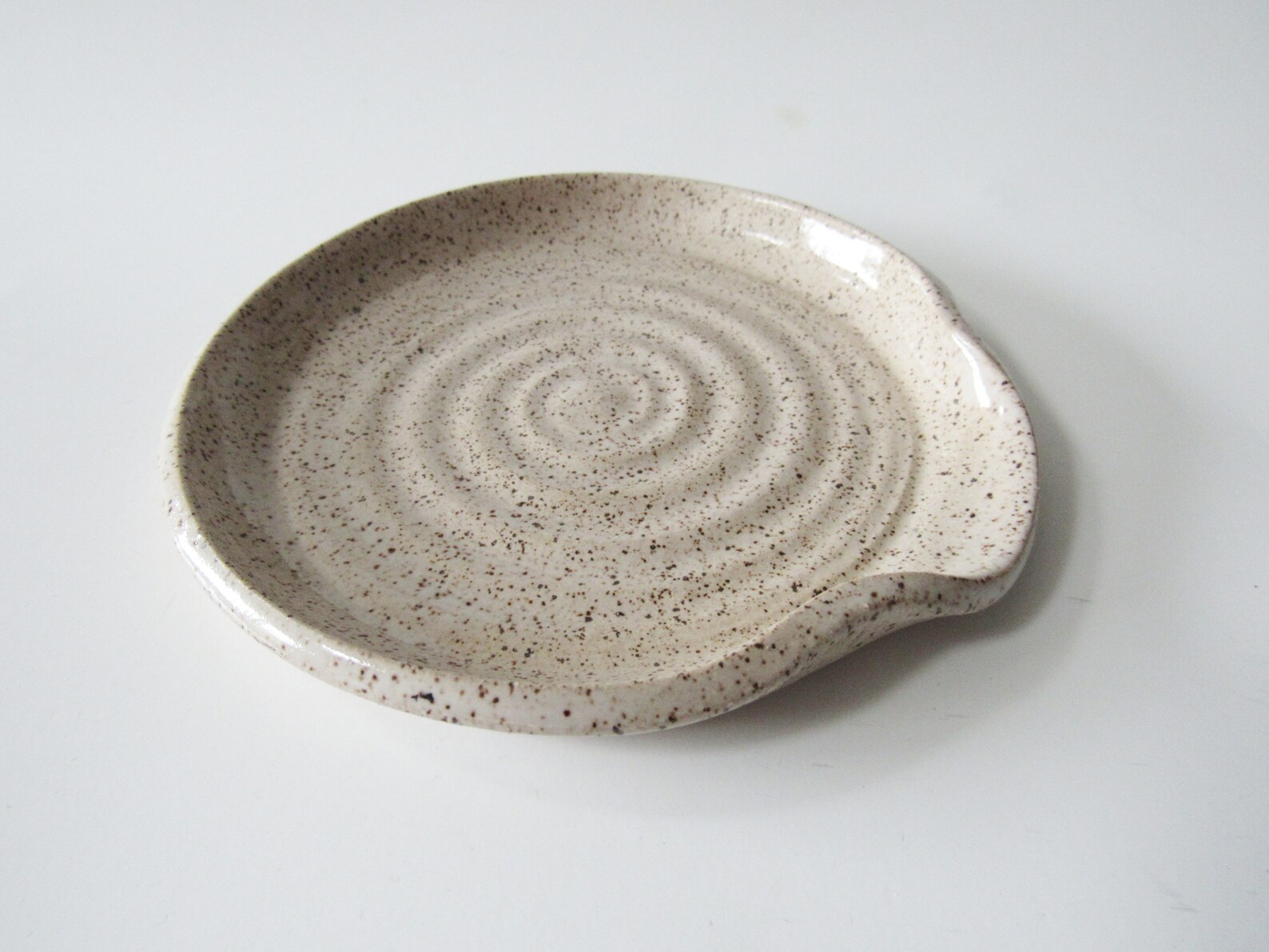 Speckled White Spoon Rest Ladle Rest Glazed in White Rustic - Etsy