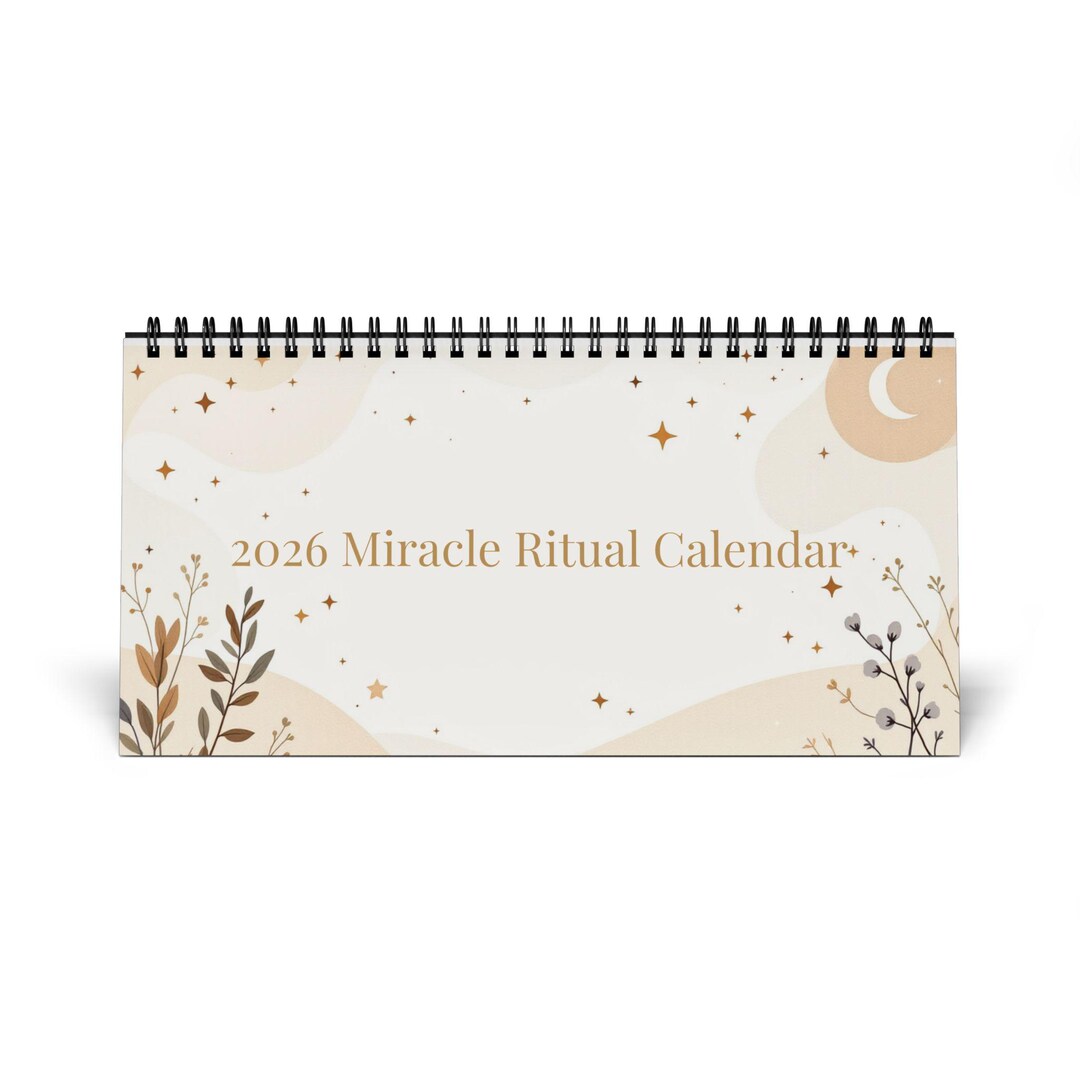 Miracle Ritual Calendar Desktop Calendar | 2026 Grid - Etsy