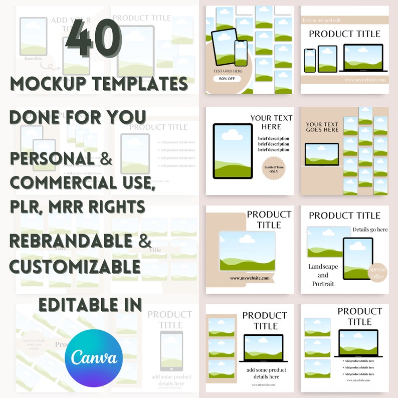 Etsy Listing Mockup, Master Resell Rights, Done for You to Sell ...
