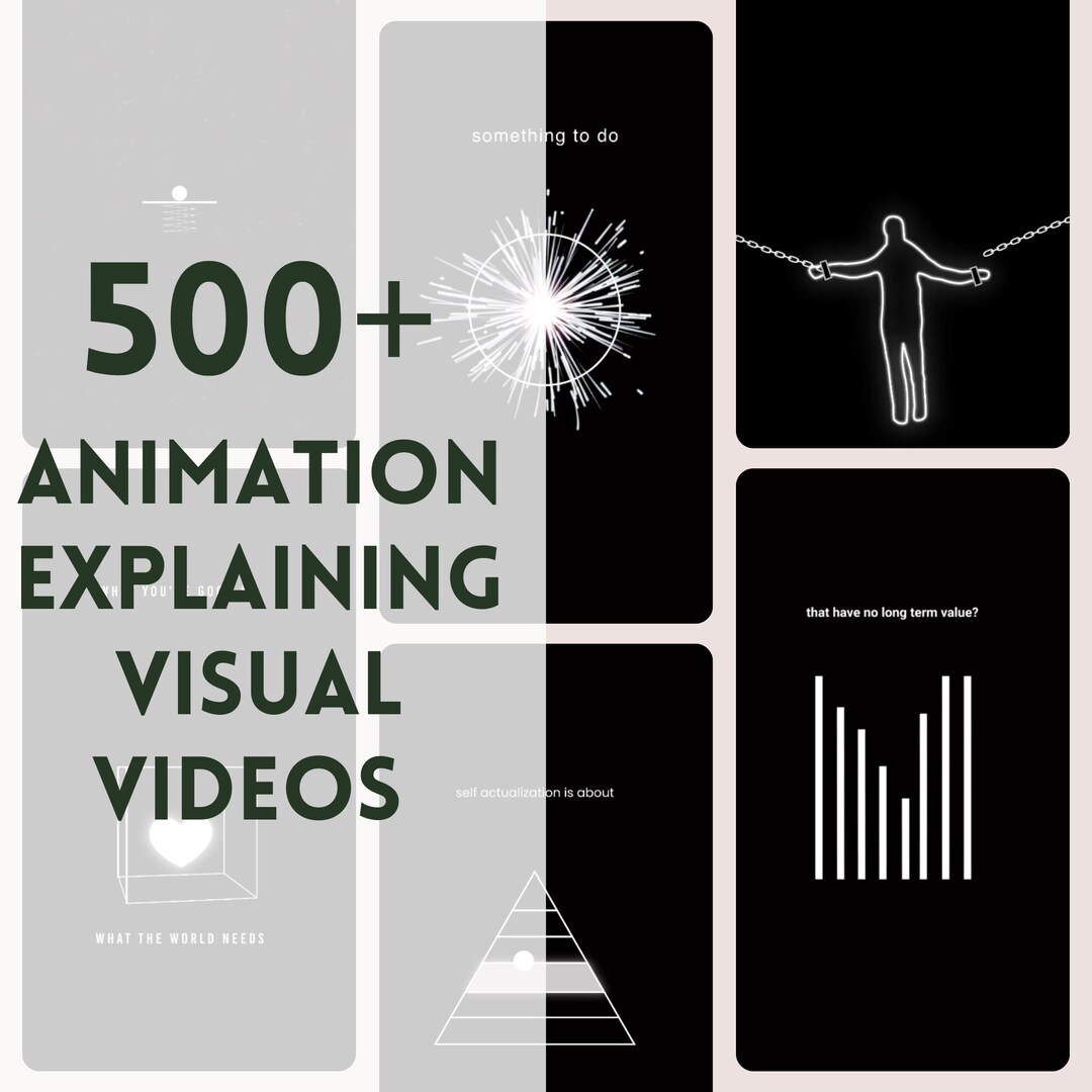 Minimalist Visuals Explaining Video Bundle, Conceptual Motivational ...