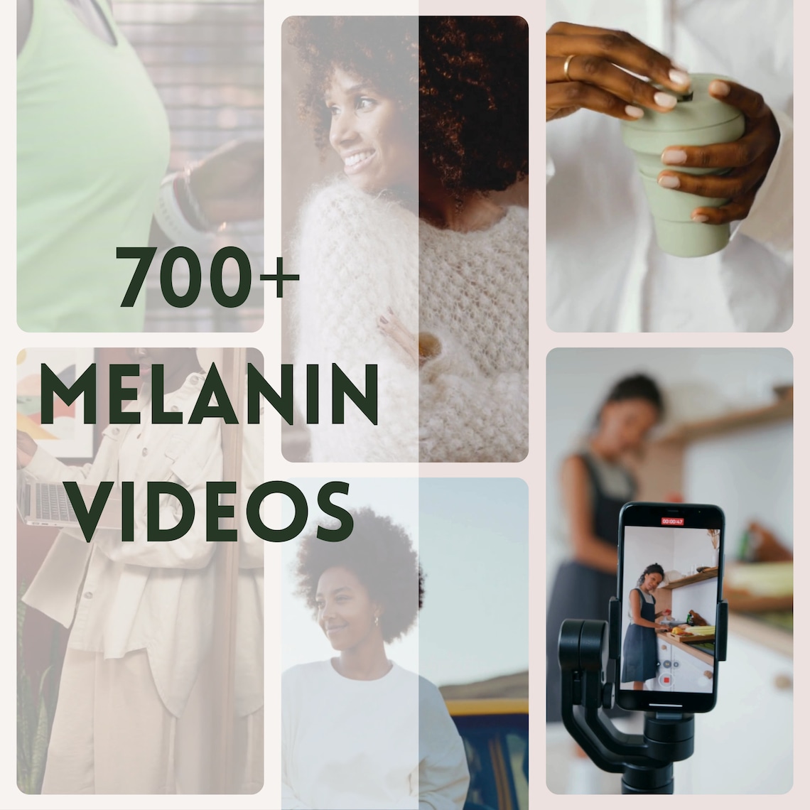 700 Melanin Videos, Social Media Reels, Content Creation, Faceless ...