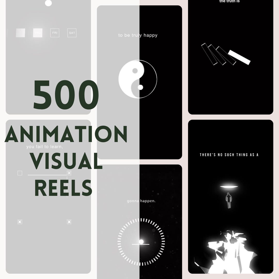 Animation Visual Reels Video Bundle, Conceptual Motivational Reels ...