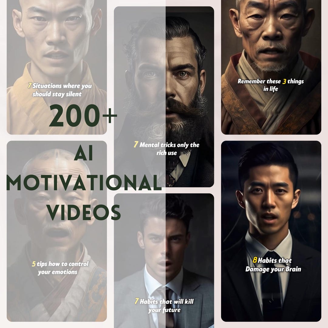 AI Motivational Reel Bundle, for Instagram, Youtube, Tik Tok, AI ...