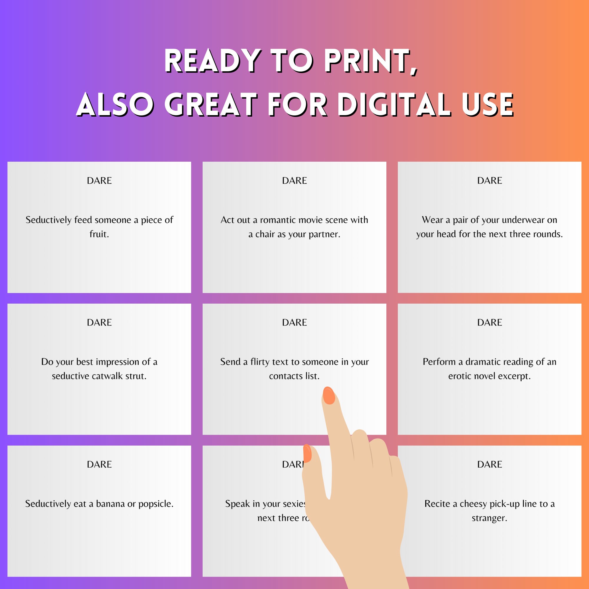 Truth or Dare Game, Printable Board Game, Fun Drinking Games, Games ...