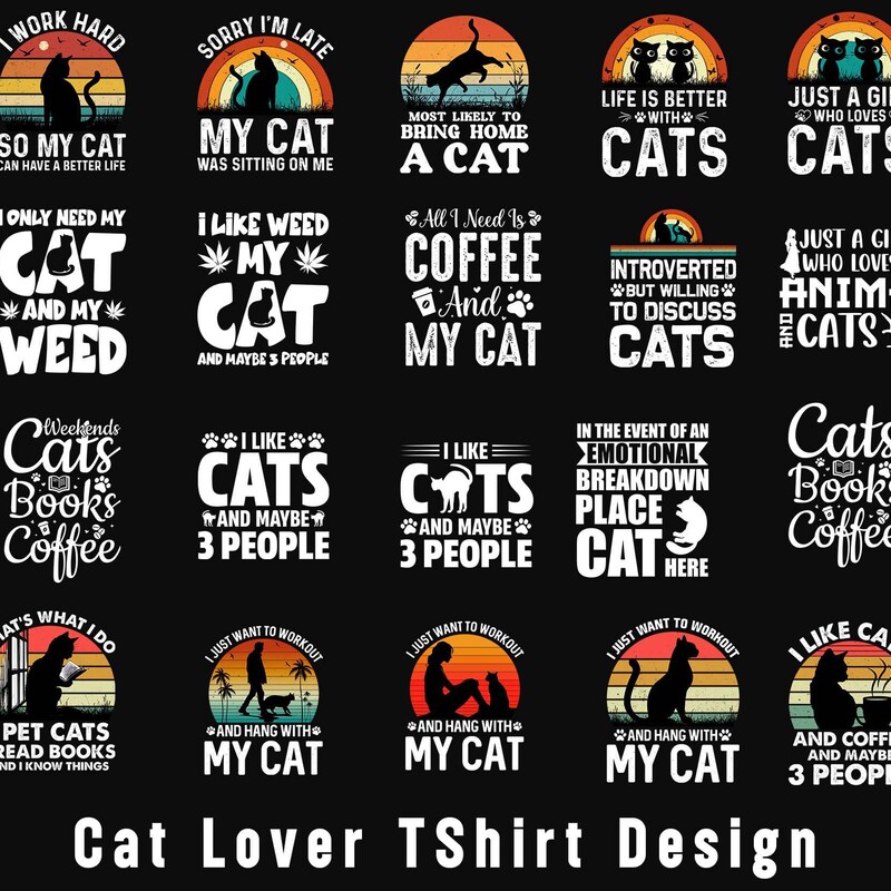 Funny Cat Lover T Shirts - Etsy UK