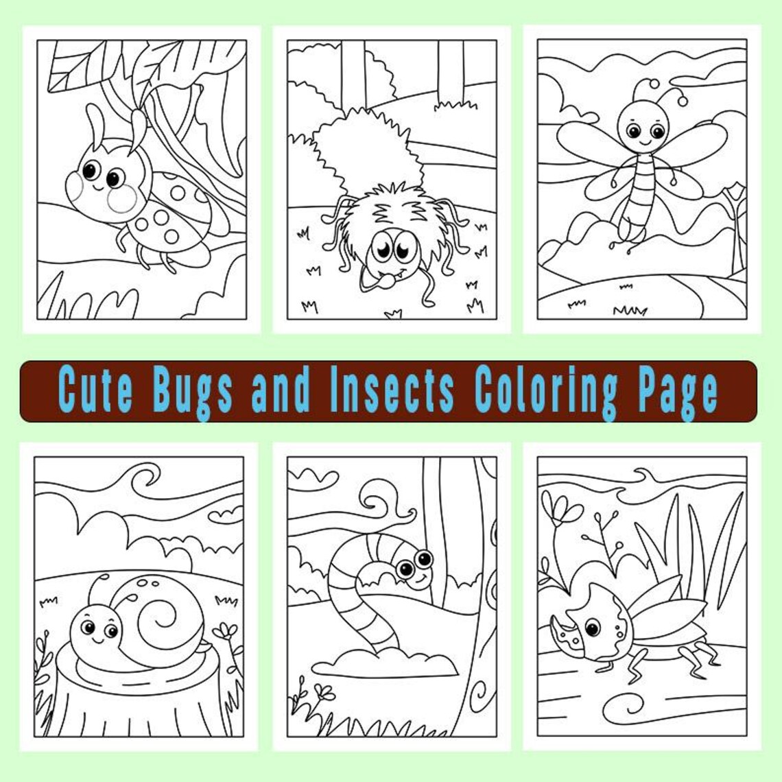 Insect & Bugs Coloring Pages, Insect and Bugs Coloring Sheets, Kids ...