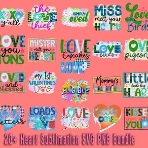 Valentine's Day Heart Sublimation Bundle: SVG, PNG, EPS (digital ...