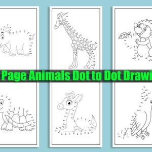 Animals Coloring Page, Animal Dot to Dot Drawing, Dot to Dot Drawing ...