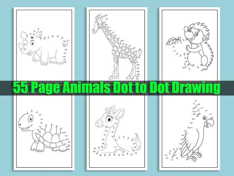 Animals Coloring Page, Animal Dot to Dot Drawing, Dot to Dot Drawing ...