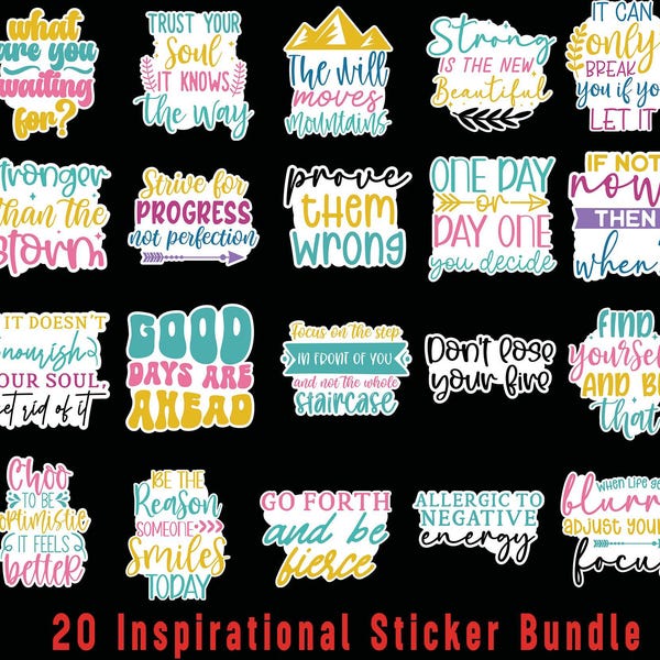 Inspirational Stickers Printables - Etsy