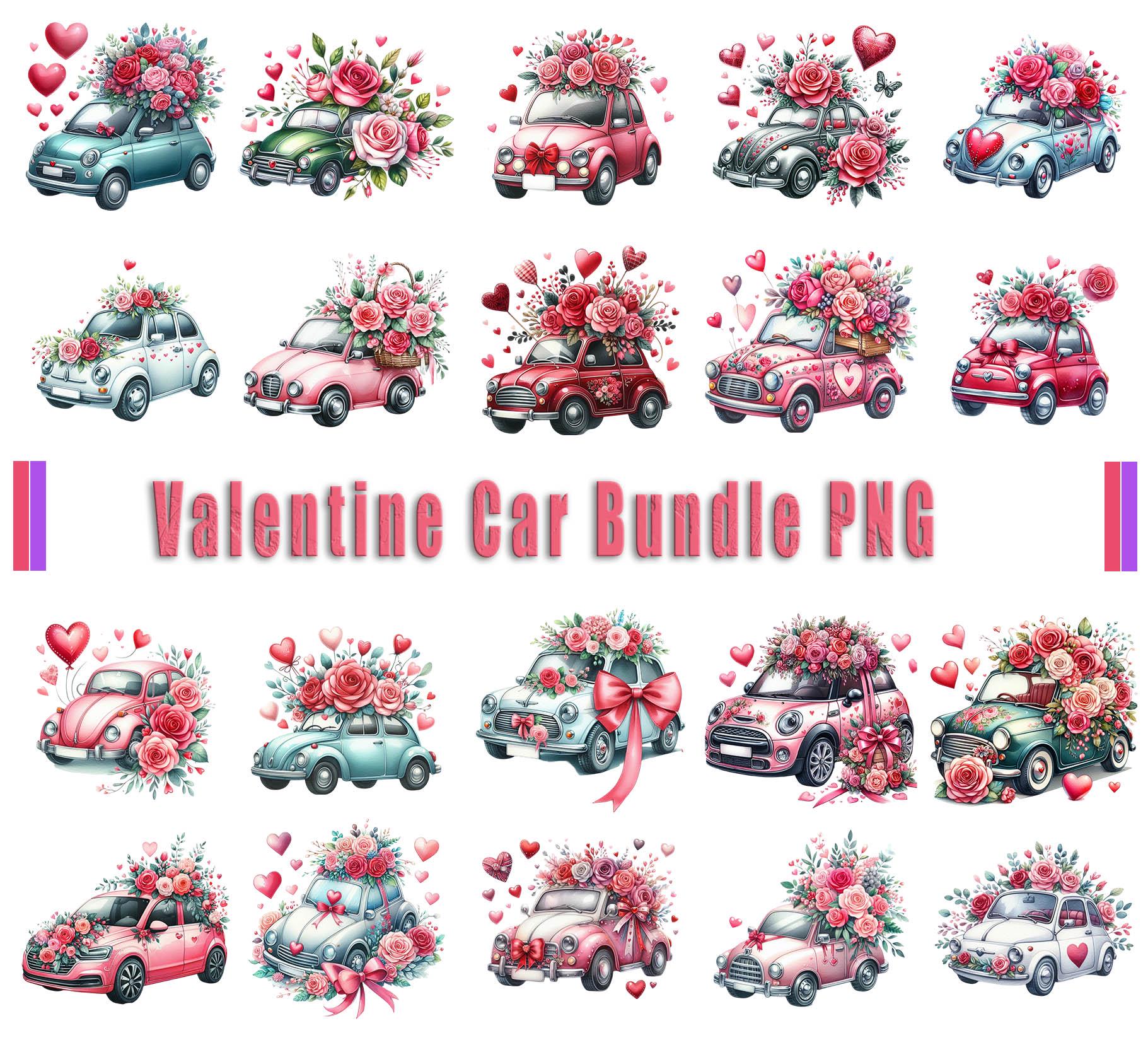Valentin Car Bundle Png, Valentine's Day Car, Valentine's Day Favor Car ...