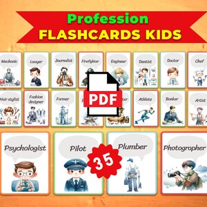 Profession Flash Cards: Montessori Nomenclature Cards (PDF Printable ...