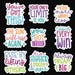Inspirational Quote Stickers: Pre-cropped Motivational Decals (digital ...