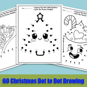 Christmas Dot to Dot Drawing, Christmas Coloring Pages, Dot to Dot ...