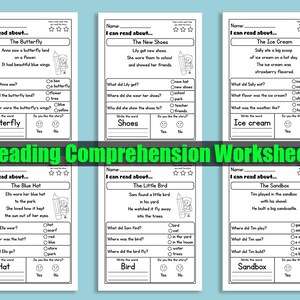 Reading Comprehension Worksheet: Stories With Questions for Grades 1-3 ...