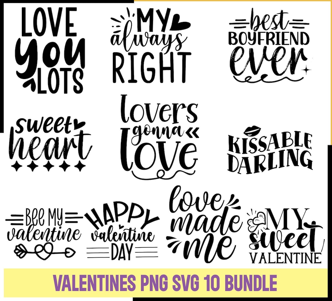 Valentines Svg Bundle, Valentines Day Svg, Happy Valentine Svg, Love ...