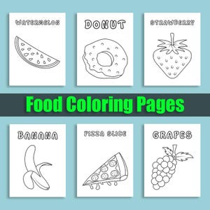Food Coloring Pages, Fruit Coloring Pages, Coloring Pages for Kids and ...