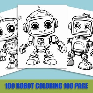 Robot Coloring Pages, Robt SVG, Robot Coloring Book, Robot Drawing ...