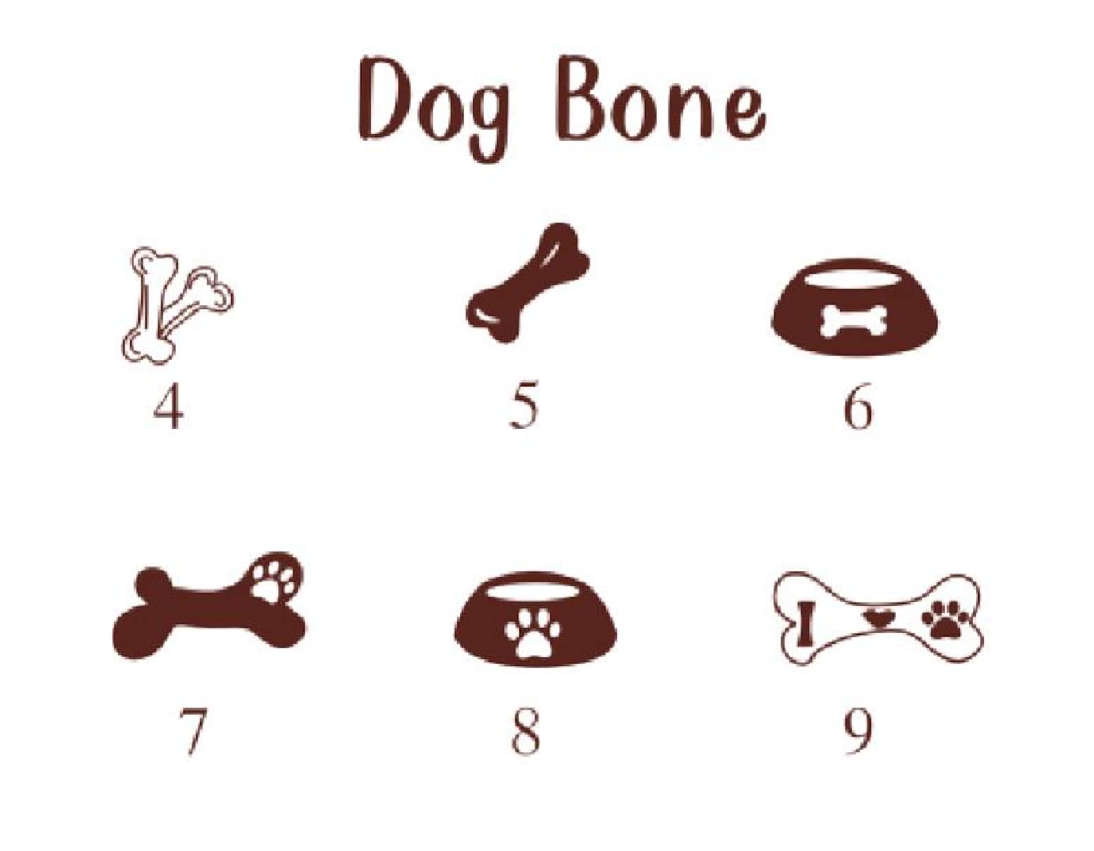 Dog Bone Font, Dog Bone Clipart Font, Silhouette Font, Cut Files for ...
