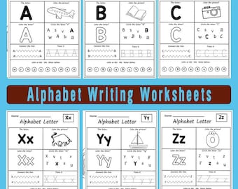 Nature Alphabet Tracing Handwriting Worksheets, Charlotte Mason ...