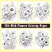 Printable Wild Flowers Coloring Pages – Fun Digital Download Flower ...