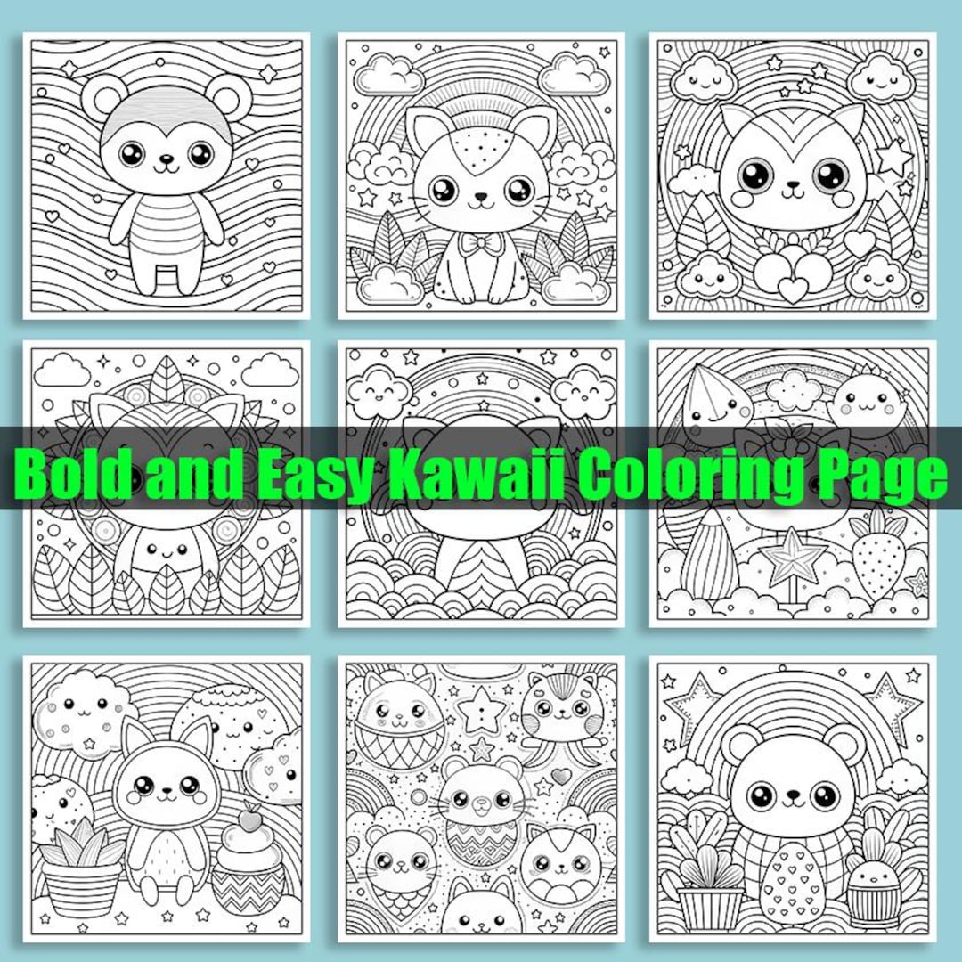 Bold and Easy Coloring Pages, Minimalist Boho Art, Simple Line Art ...