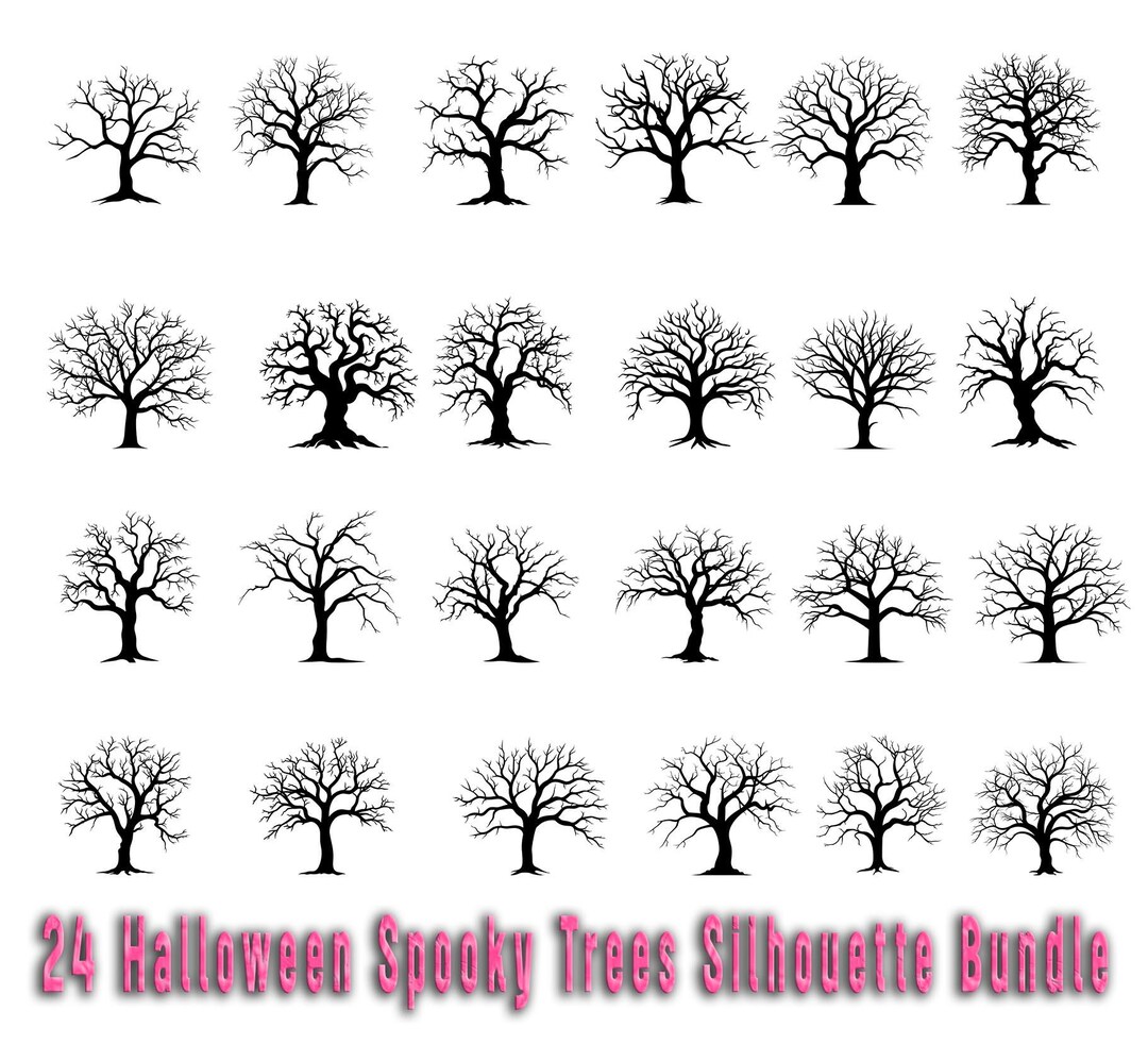 Halloween Spooky Tree SVG Bundle: Celtic & Family Tree Clipart (digital ...