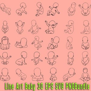 Babie Line Drawing Art Child, Baby, Newborn Toddler, Line Drawing ...