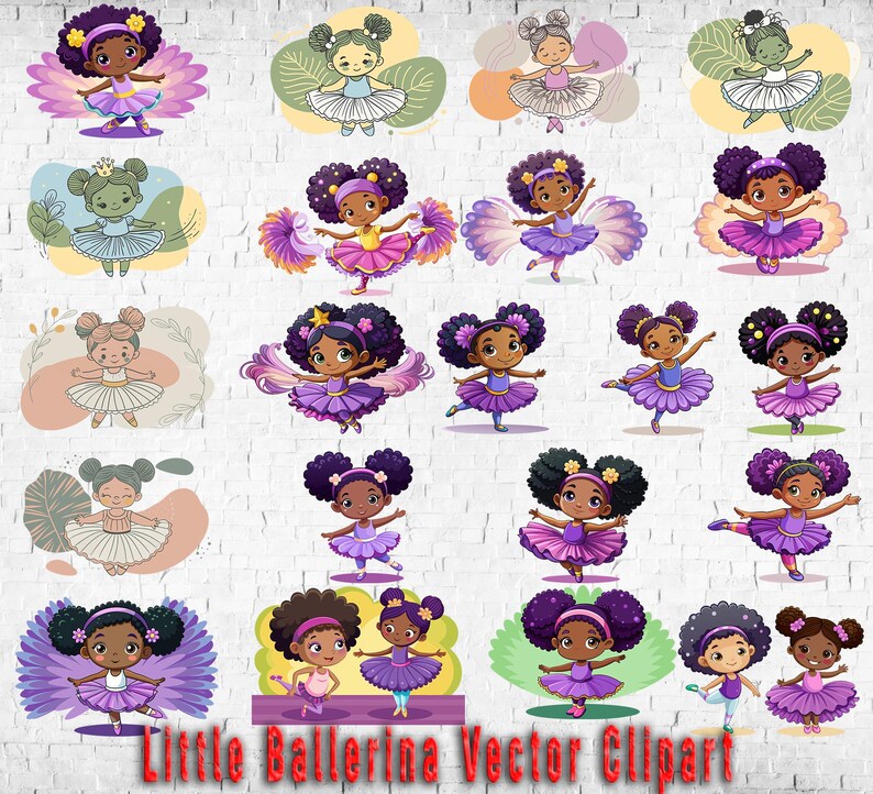 Sweet Ballerina Clipart: Watercolor Ballet PNG, SVG, EPS (digital ...