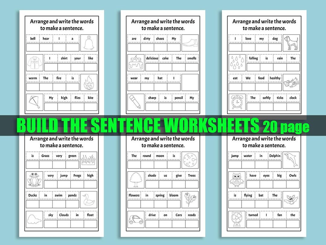 Simple Sentence Build Worksheets, Education Resources, Sentence ...